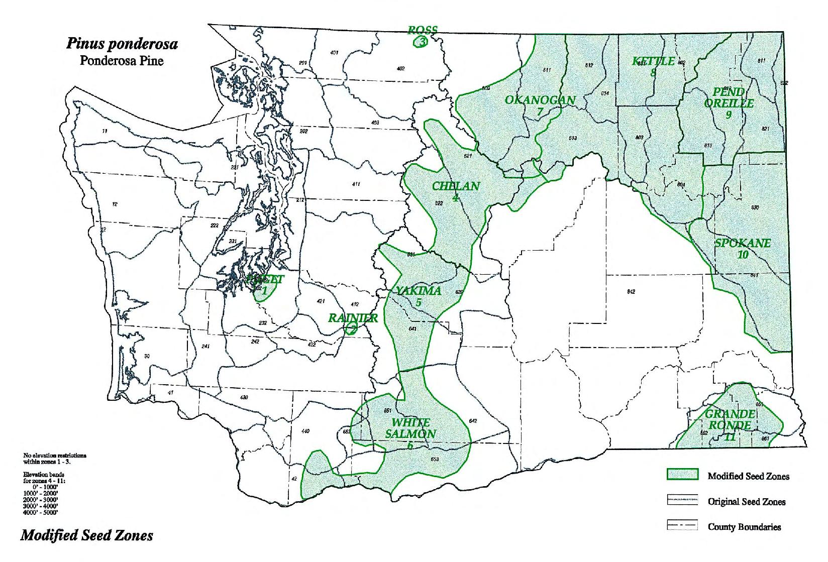 Seed Zone Maps | Fourth Corner Nurseries