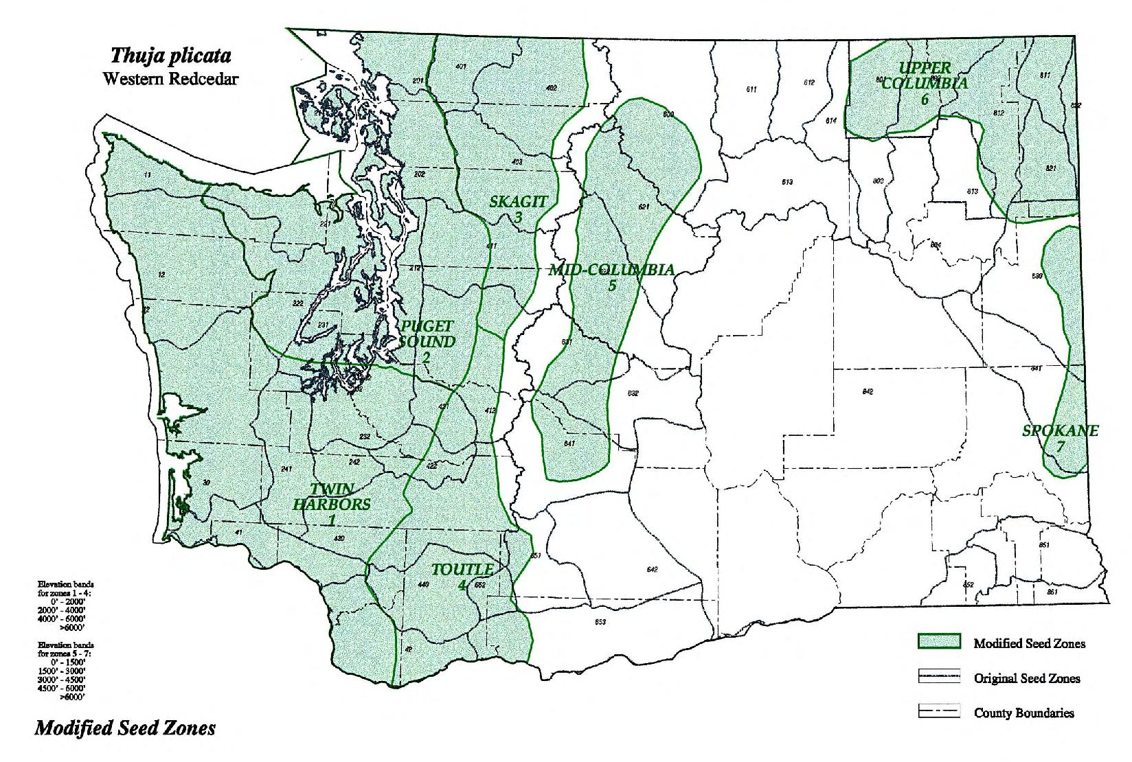 Seed Zone Maps | Fourth Corner Nurseries